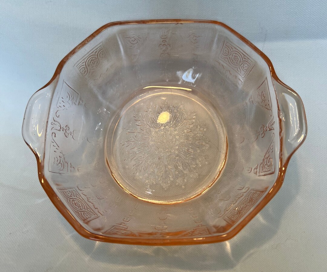 Pink Depression Glass “princess” Set of 3 Fruit Bowls - Etsy