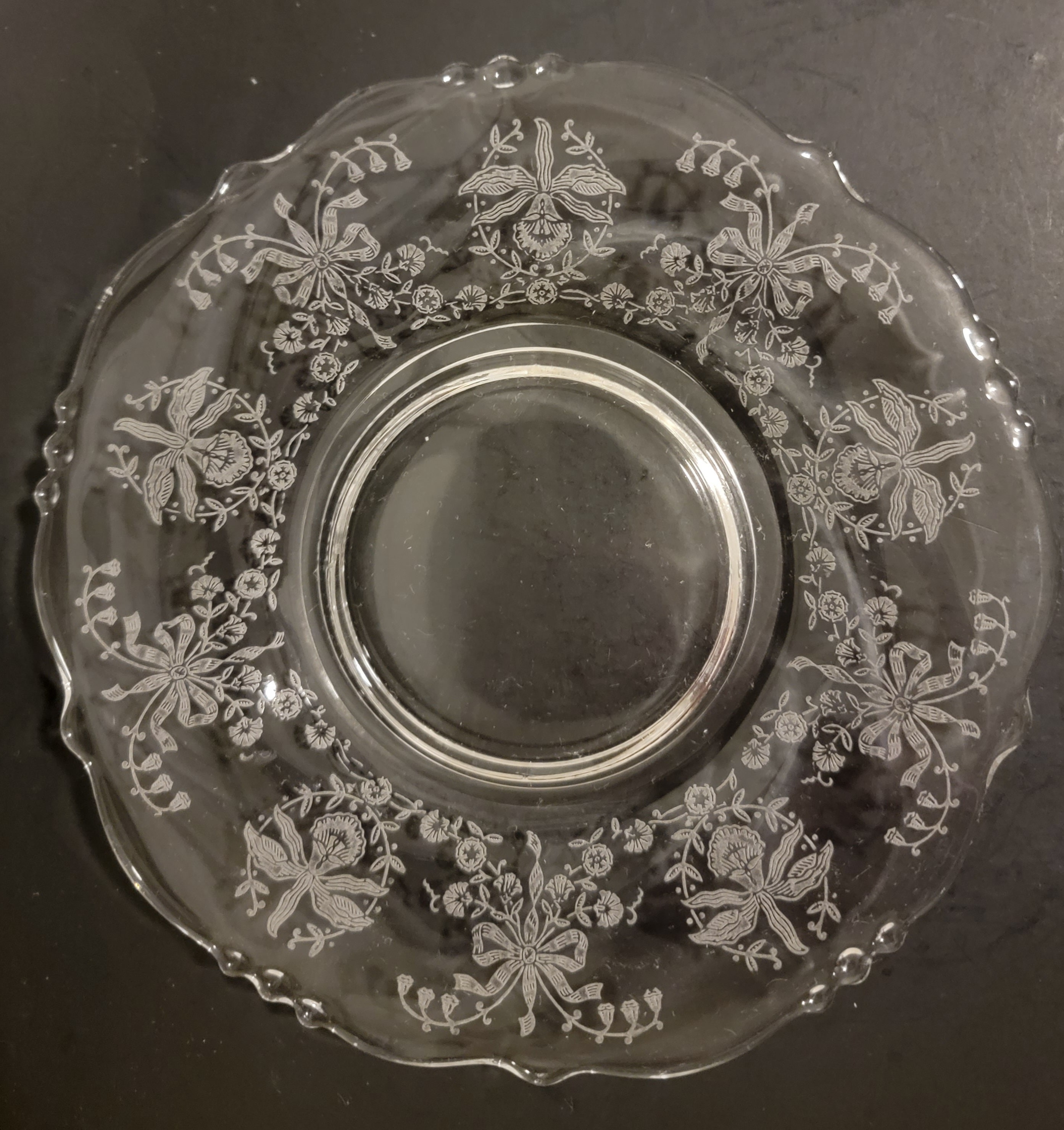 Heisey Orchid Glass Footed Mayonnaise Bowl With Underplate - Etsy