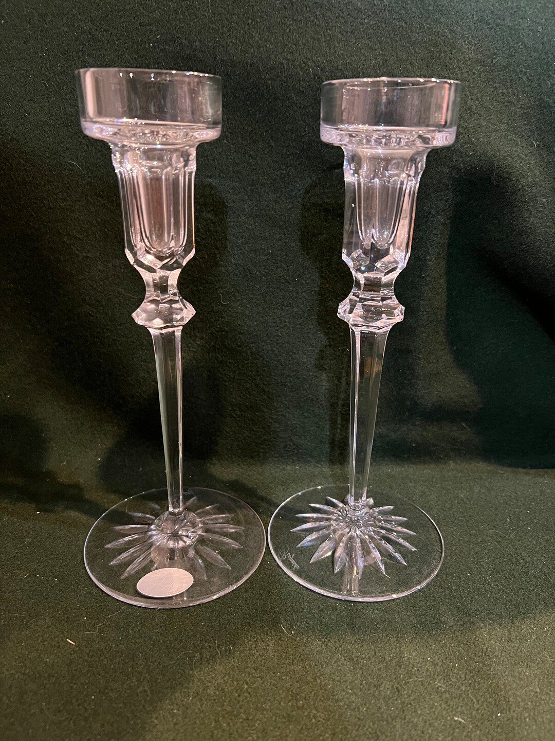 Rogaska Crystal Candlesticks - Etsy