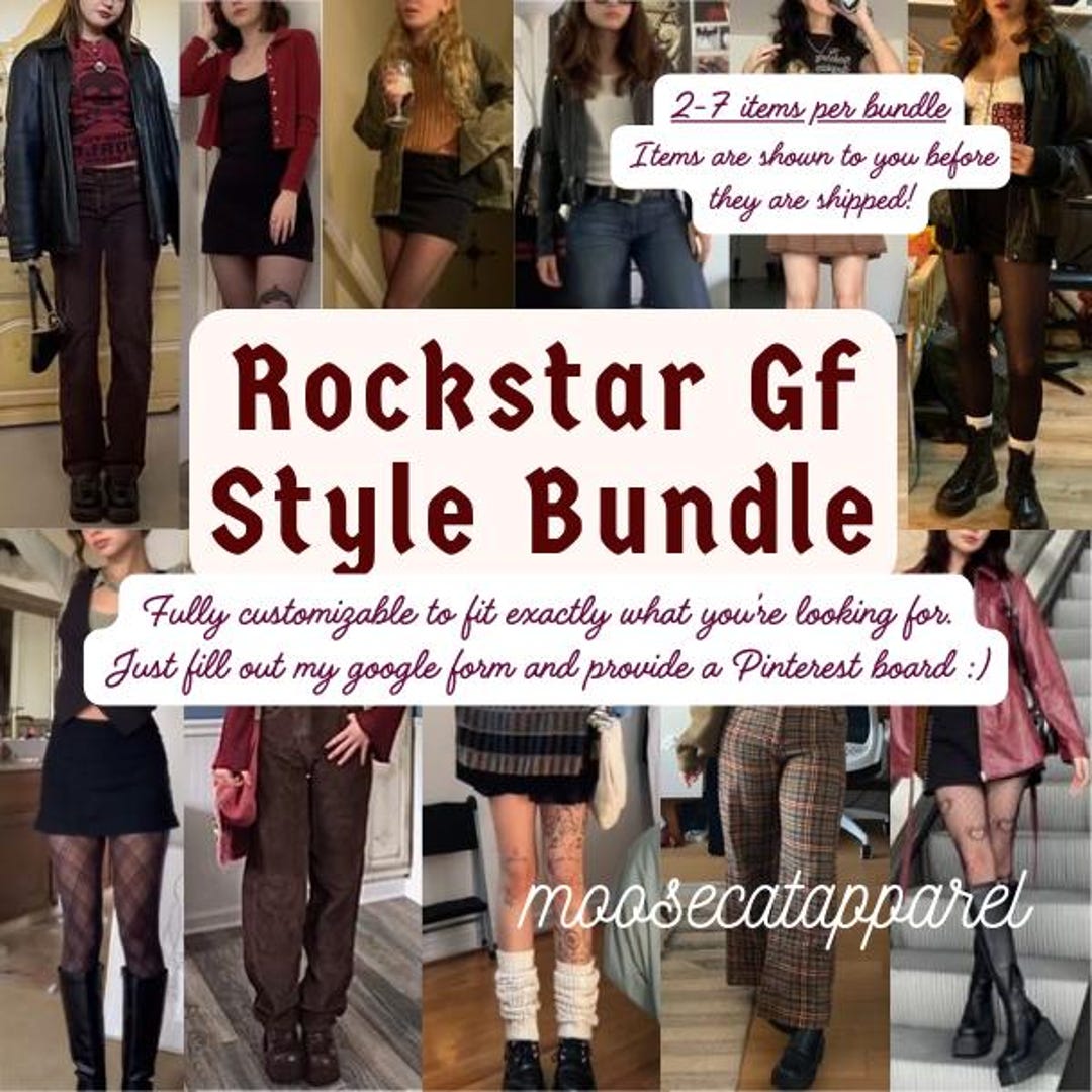 Rockstar Girlfriend Style Bundle Pinterest Board Personalized Vintage Box Thrift Bundle Clothing ...
