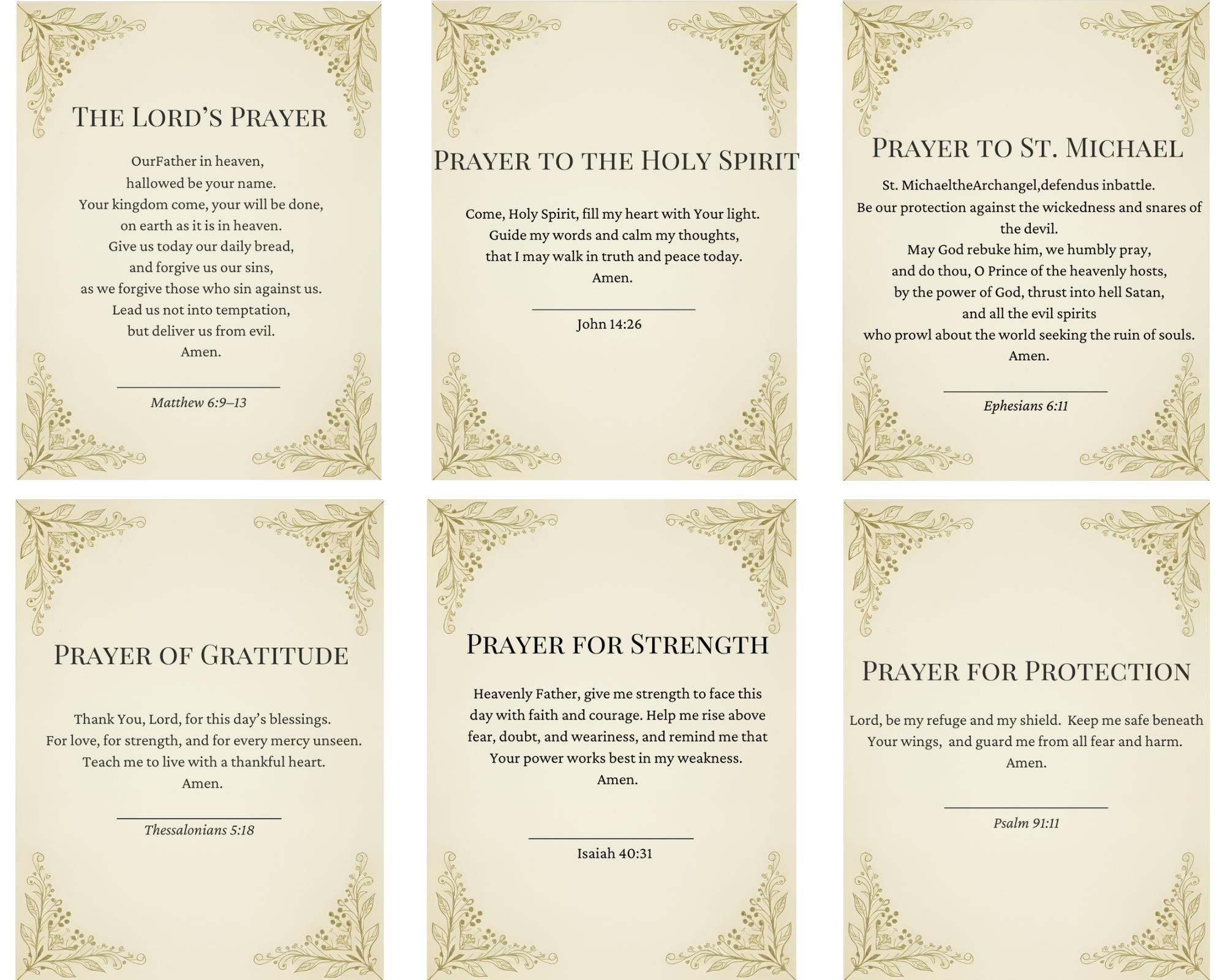 21 Catholic Prayer Printables: Modern English Prayers, A4 (digital ...