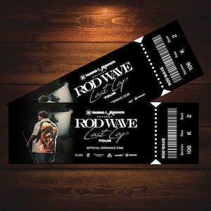 Rod Wave Last Lap Ticket - Etsy