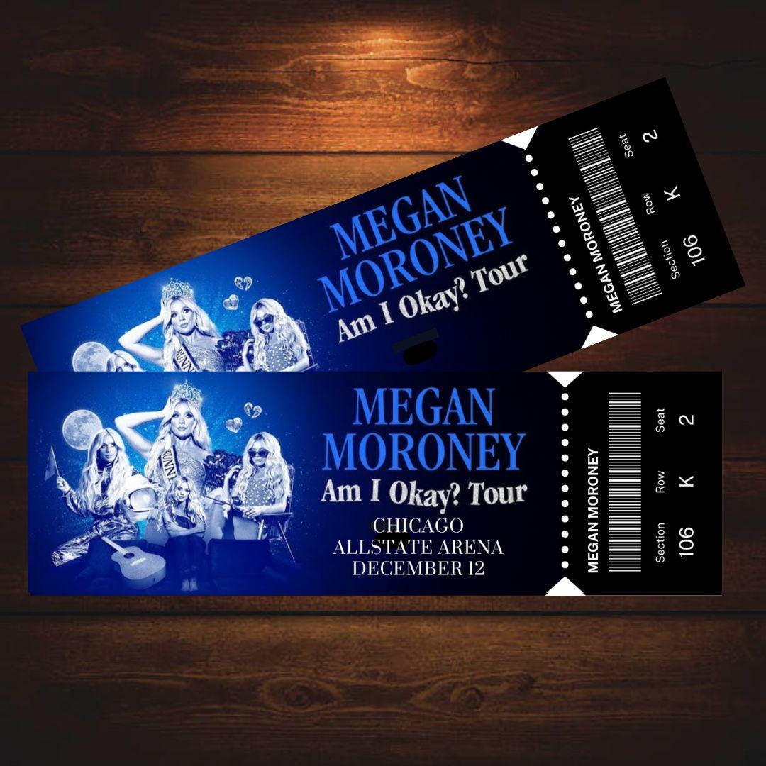 Personalized Megan Moroney Am I Okay? Tour Concert Ticket - Etsy