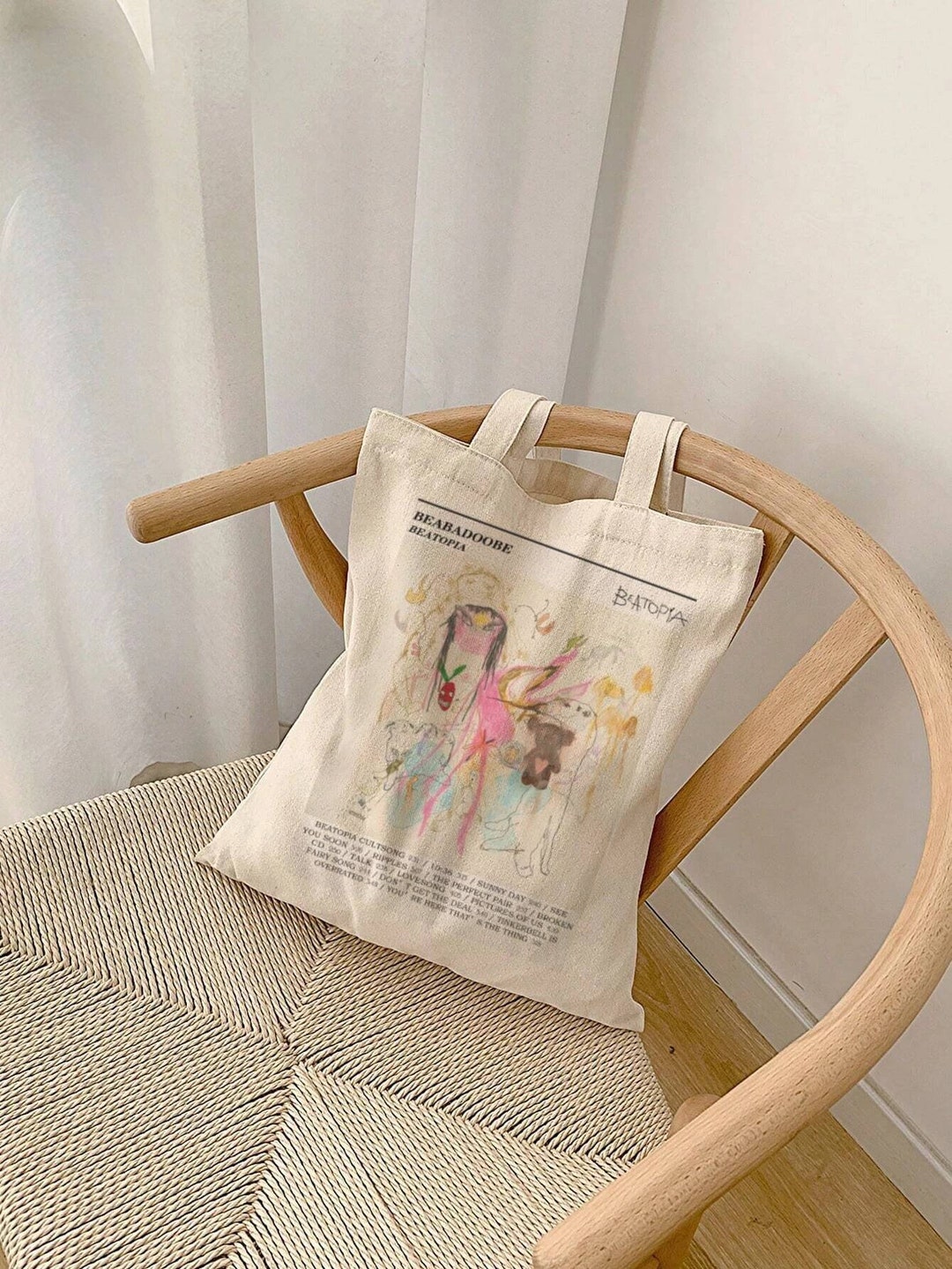 Beatopia Album Art Tote Bag Beabadoobee Fan Gift, Stylish Indie Fashion ...