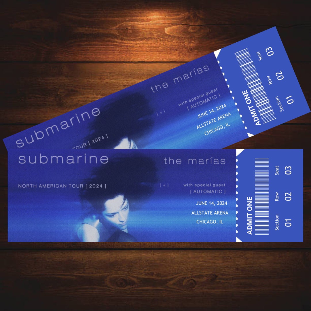 Personalized the Marías Submarine North American Tour Concert Ticket - Etsy