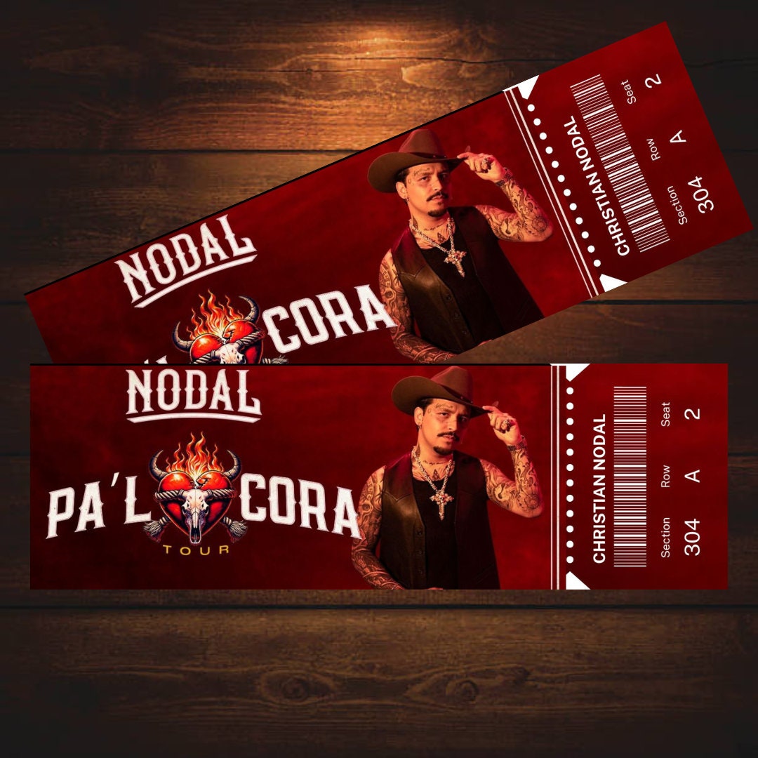 Personalized Christian Nodal Pa'l Cora Tour Concert Ticket - Etsy