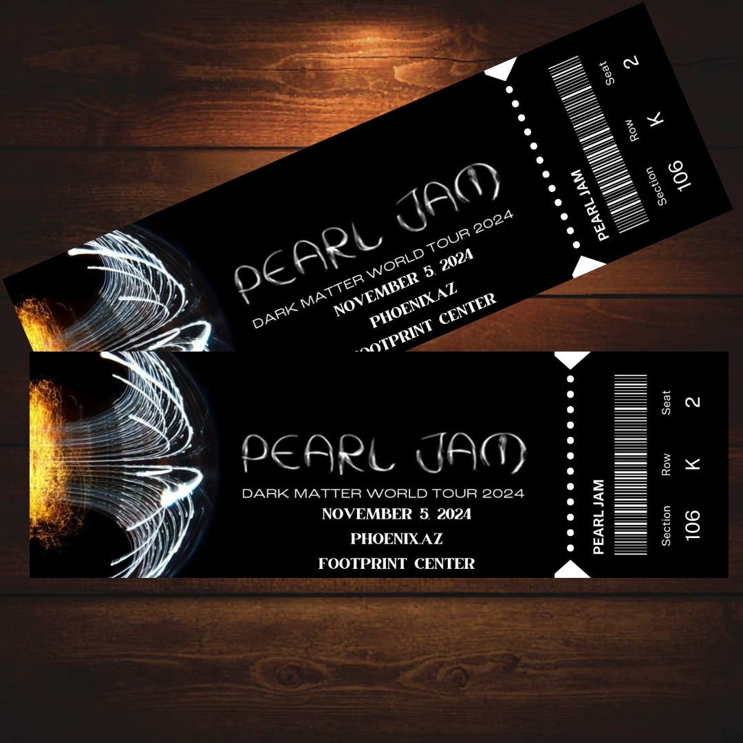 Personalized Pearl Jam Dark Matter World Tour Concert Ticket - Etsy ...