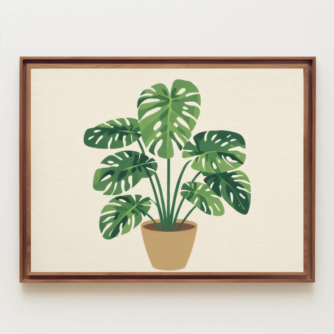 Monstera Deliciosa Digital Art Print Wall Art AI Generated Digital ...