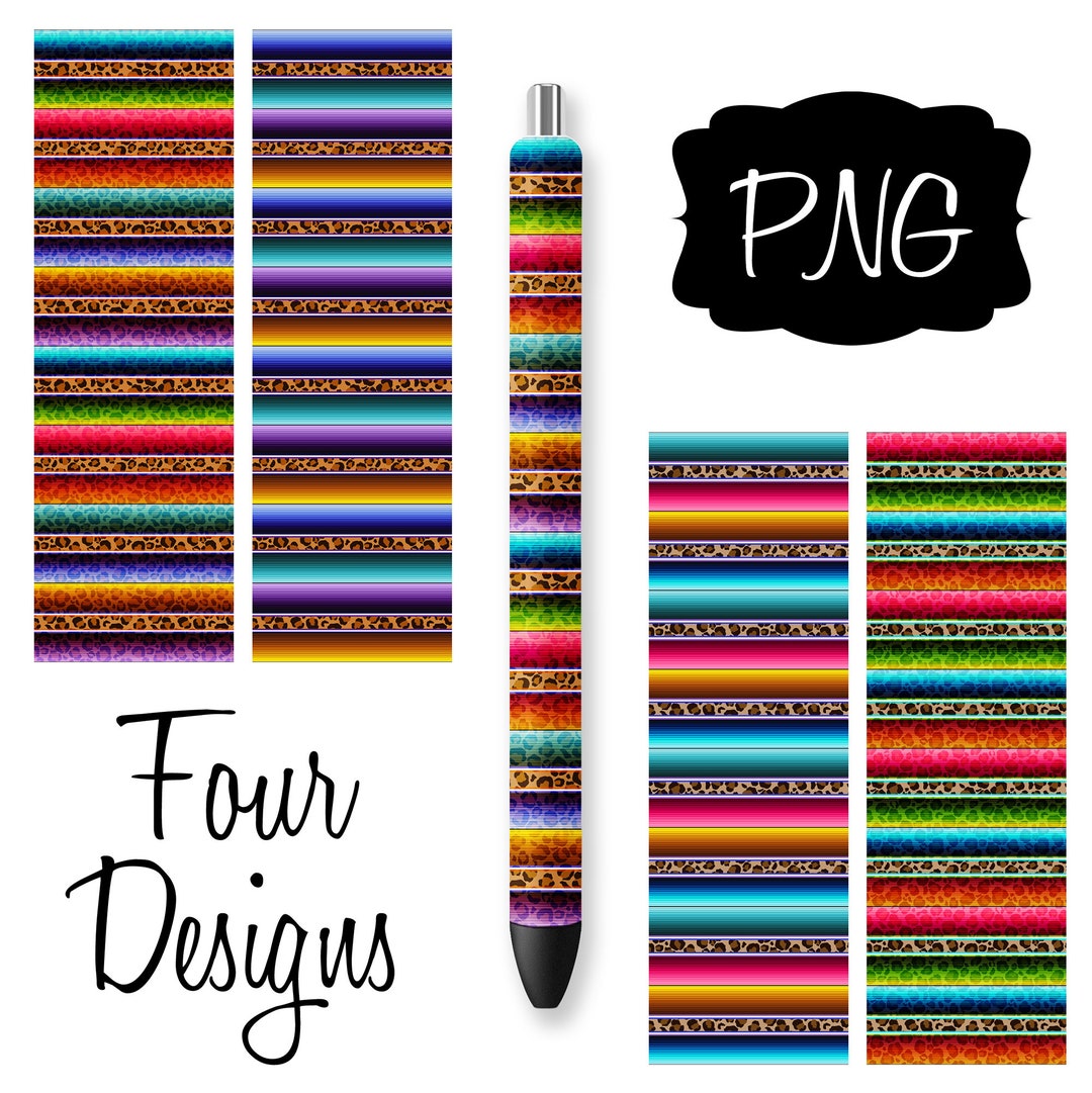 Leopard Serape Pen Wraps Four Designs Inkjoy Epoxy Pen - Etsy