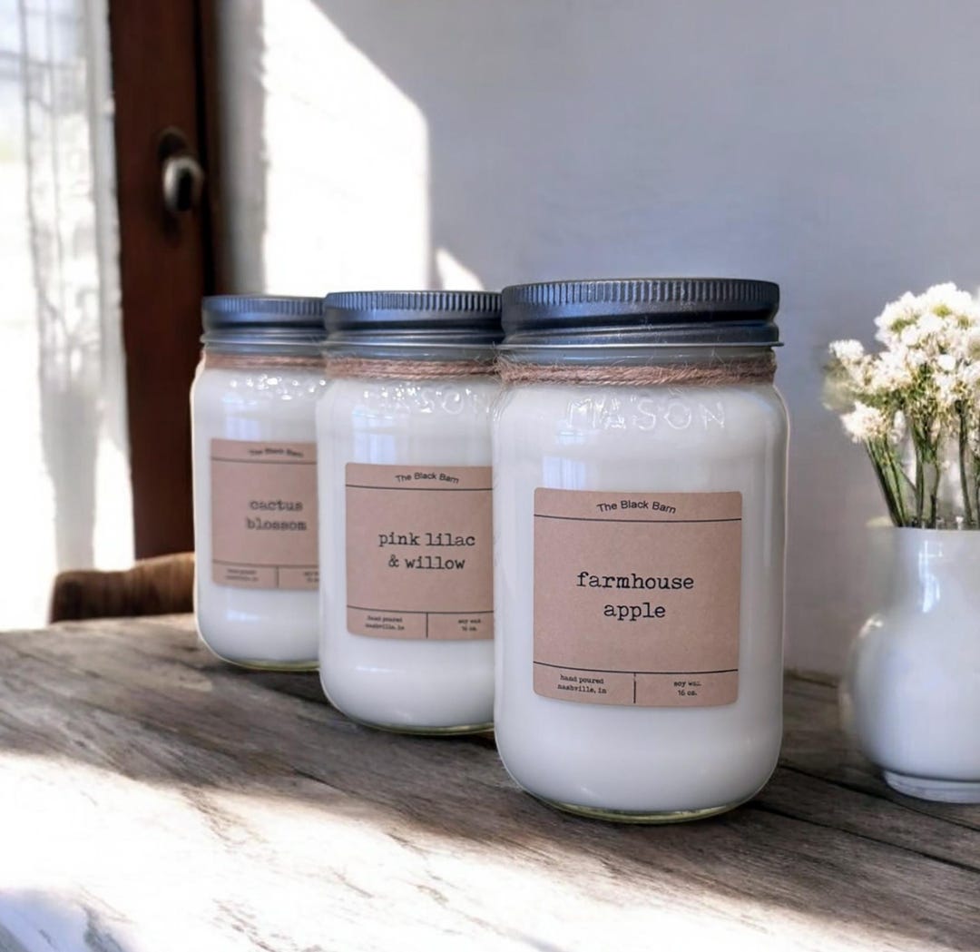 Hand-poured Soy Mason Jar Candle: Spring/summer Scents, 8oz/16oz - Etsy