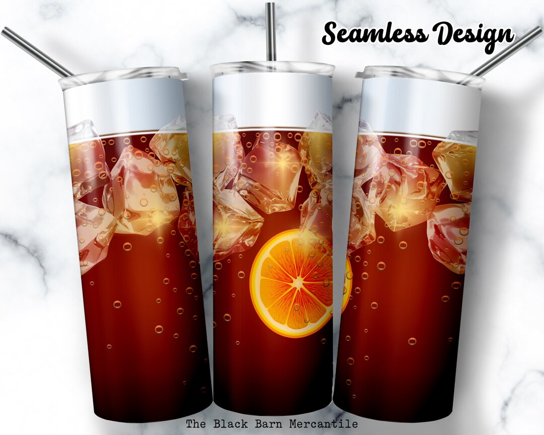 Iced Tea Drink 20 Oz. Skinny Tumbler Wrap, Beverage Tumbler Wrap ...