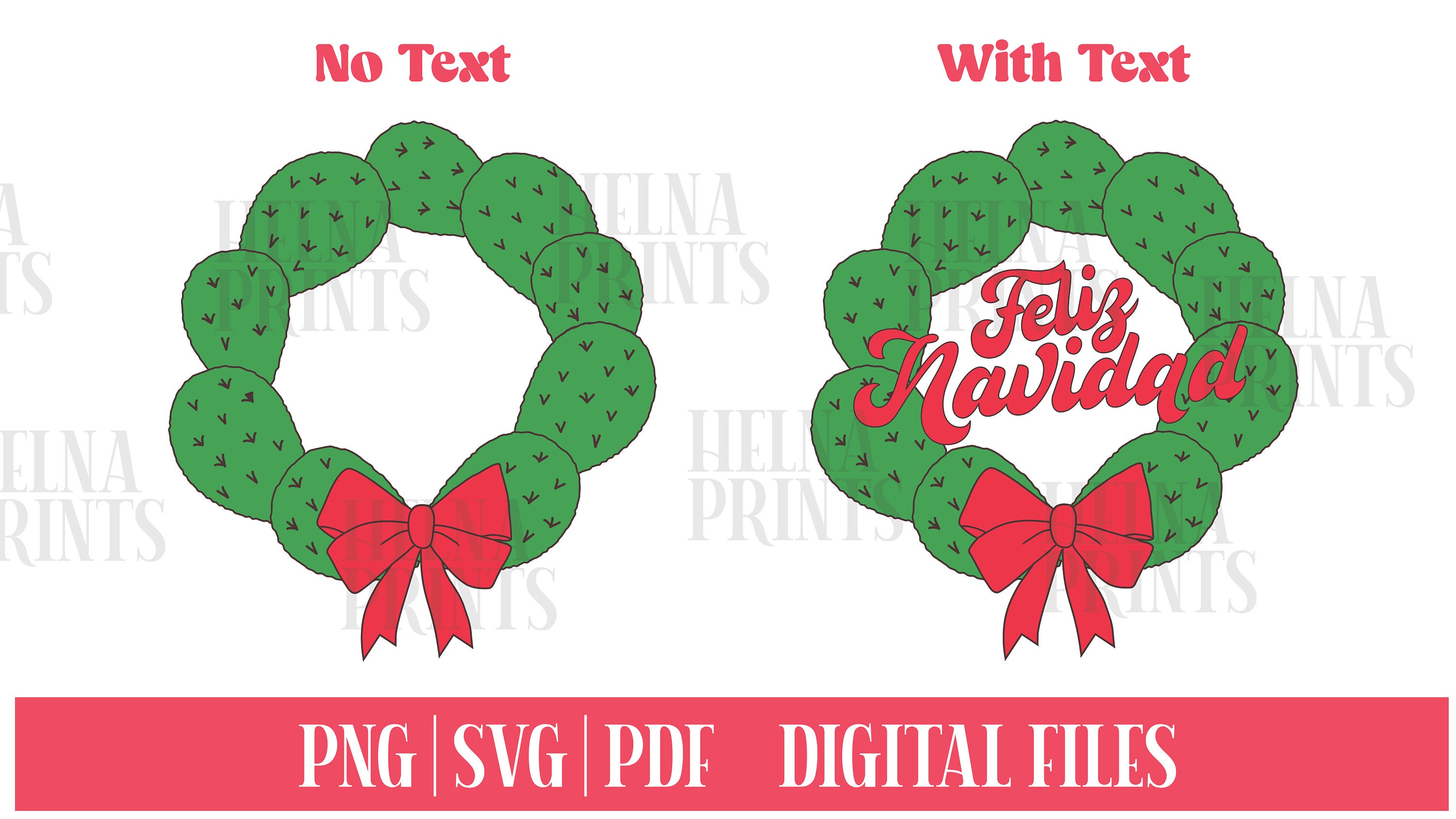 Cactus Mexican Christmas PNG, SVG, PDF Feliz Navidad Decor, Sublimation ...