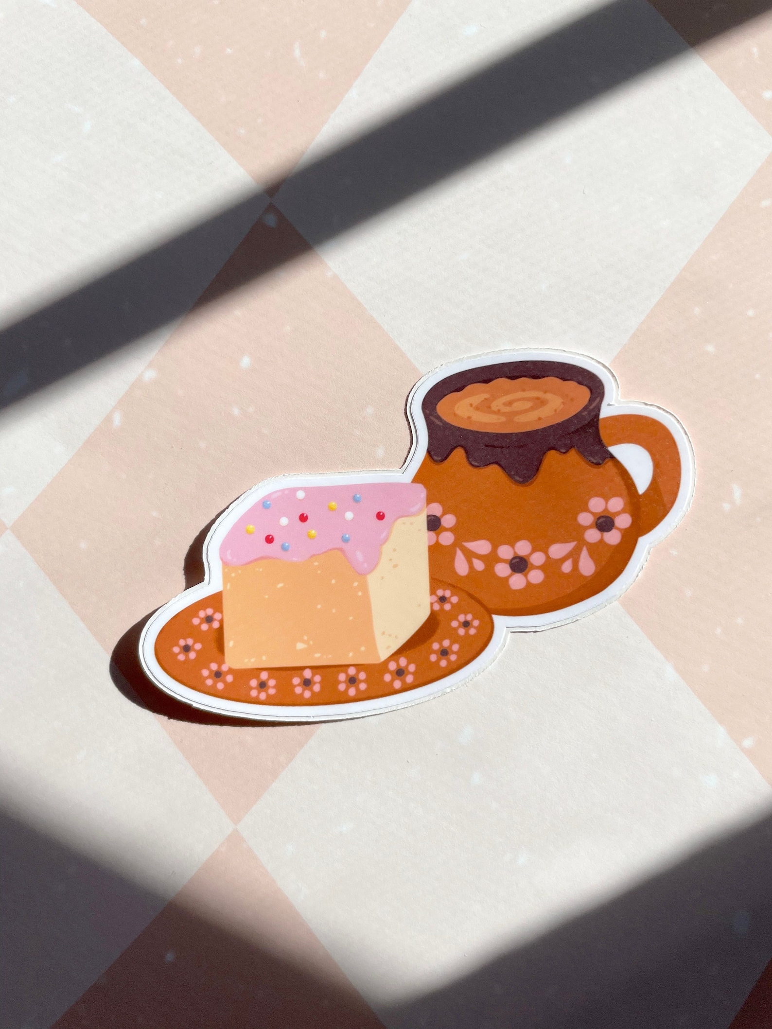 Pan Dulce Mexican Sticker Pastelito Pink Cake Waterproof - Etsy