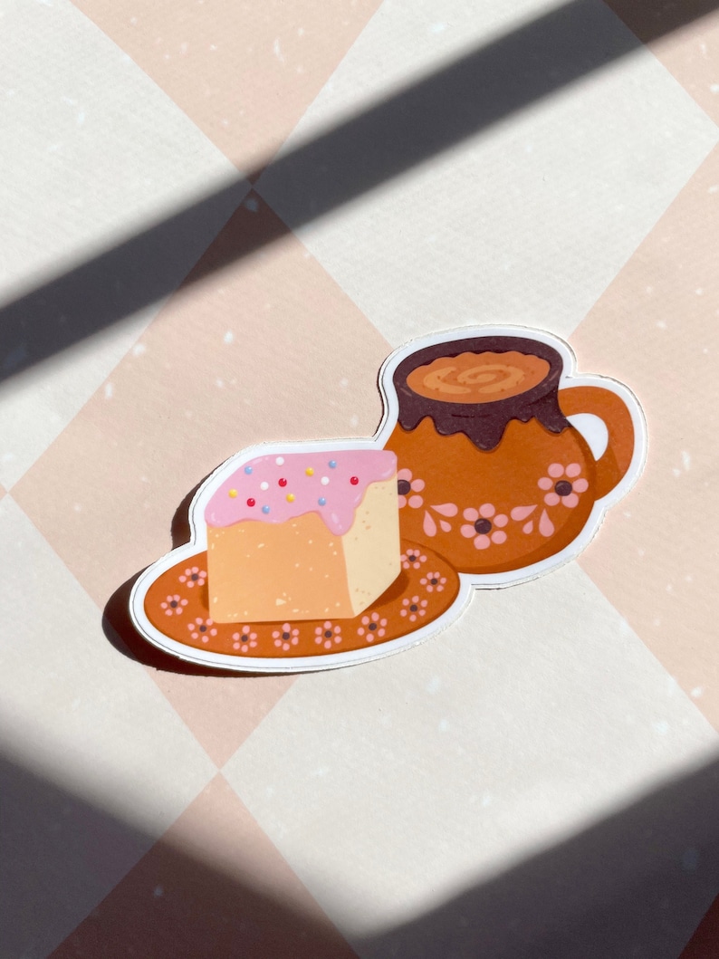 Pan Dulce Mexican Sticker Pastelito Pink Cake Waterproof - Etsy