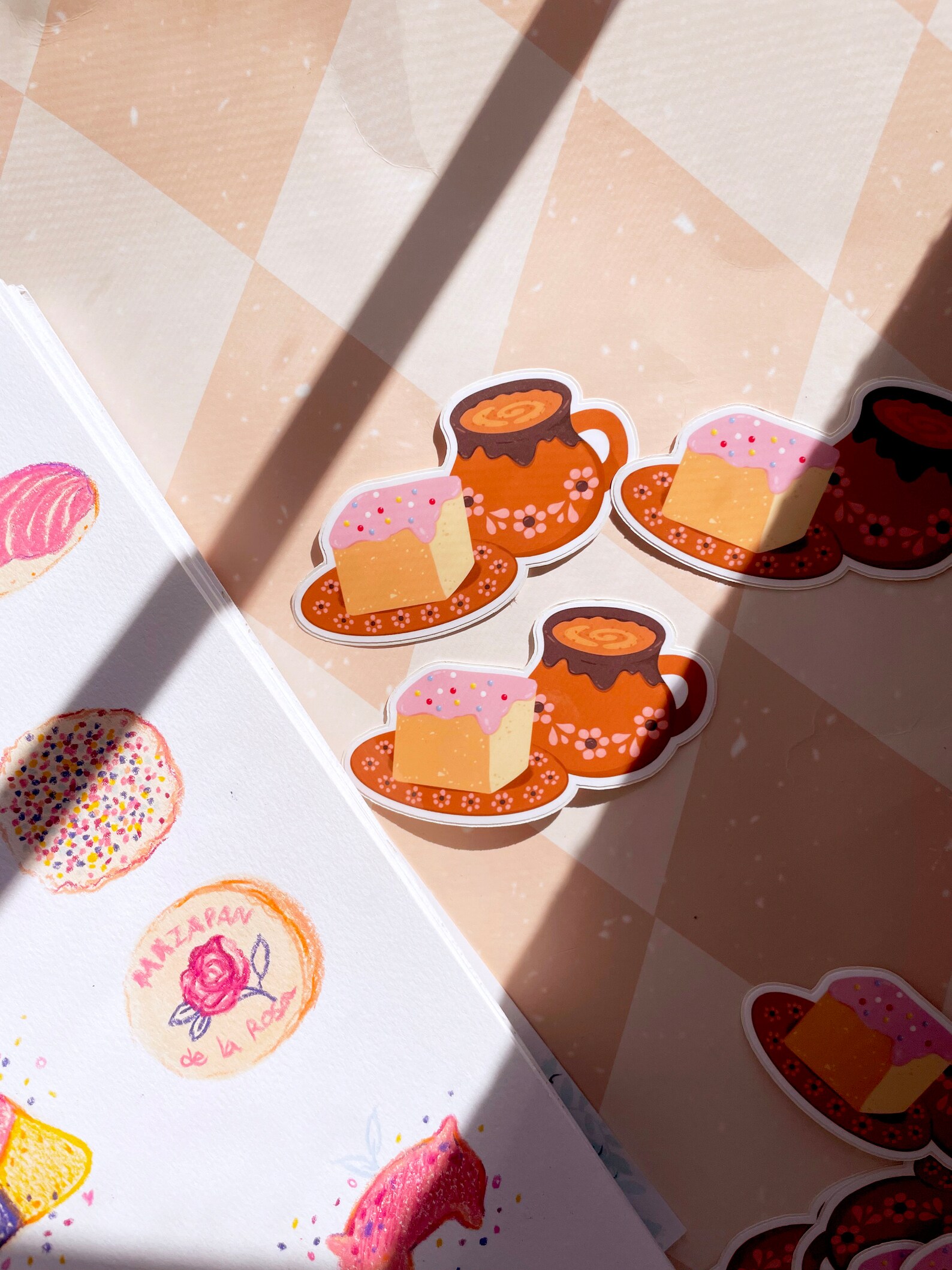 Pan Dulce Mexican Sticker Pastelito Pink Cake Waterproof - Etsy
