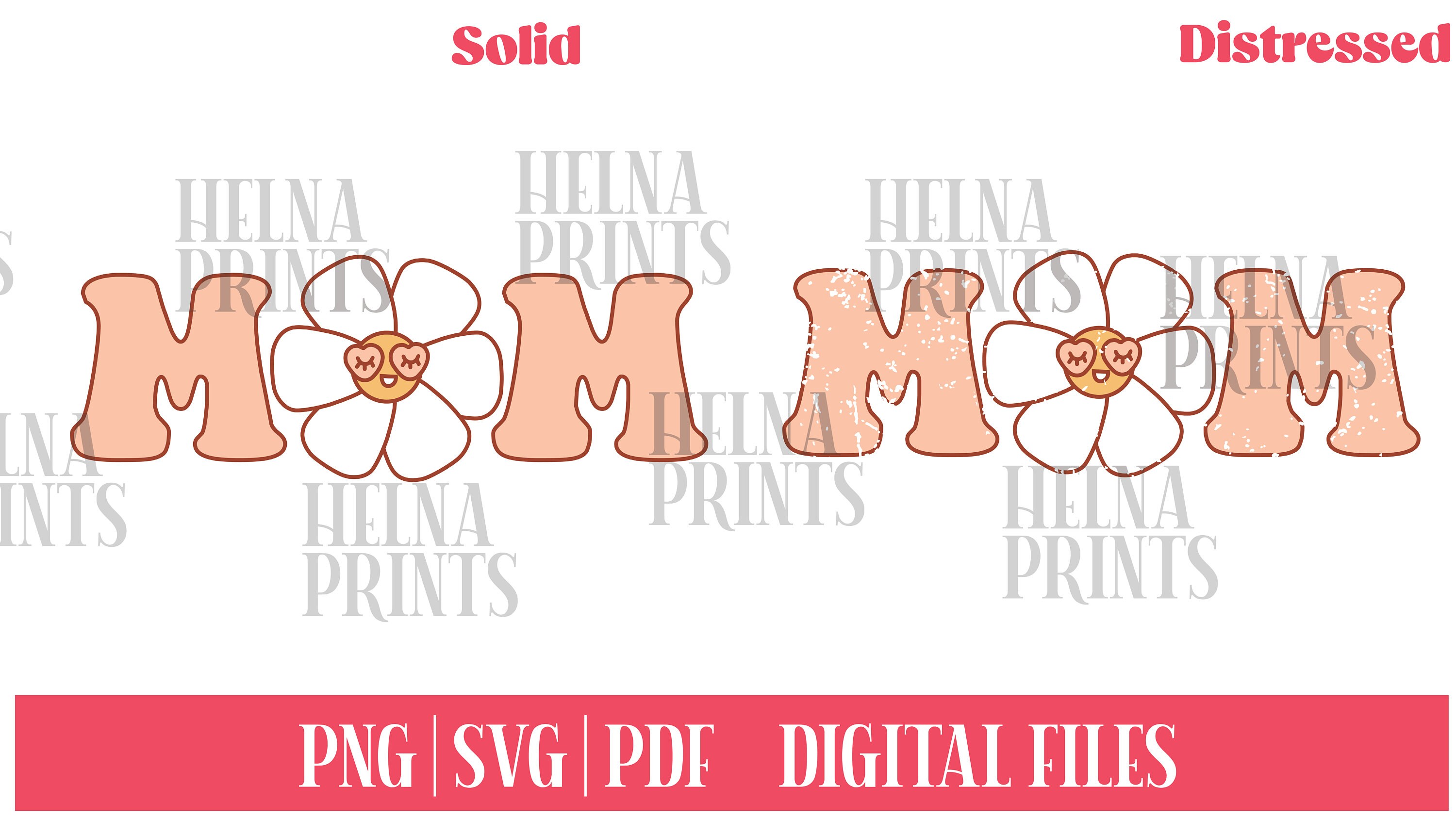 Mom PNG, SVG, PDF Retro Flower Svg Sublimation T Shirt Design, Momma ...