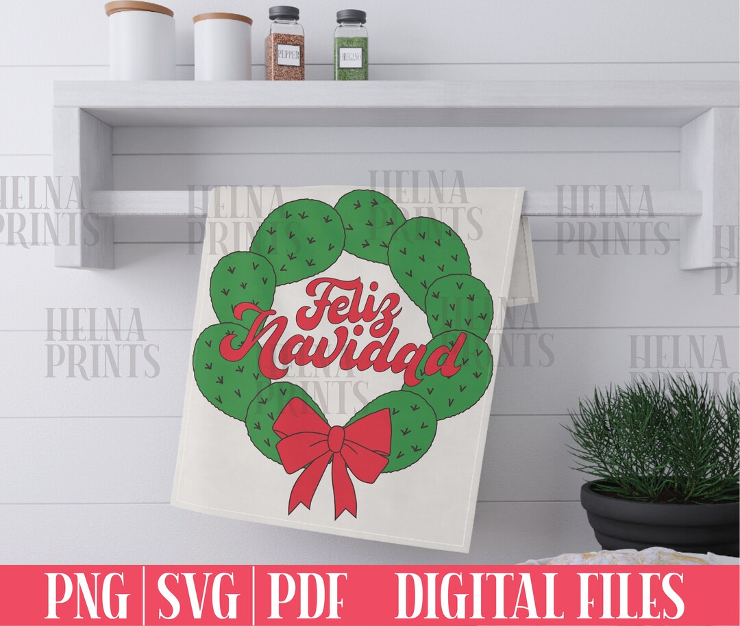Cactus Mexican Christmas PNG, SVG, PDF Feliz Navidad Decor, Sublimation ...