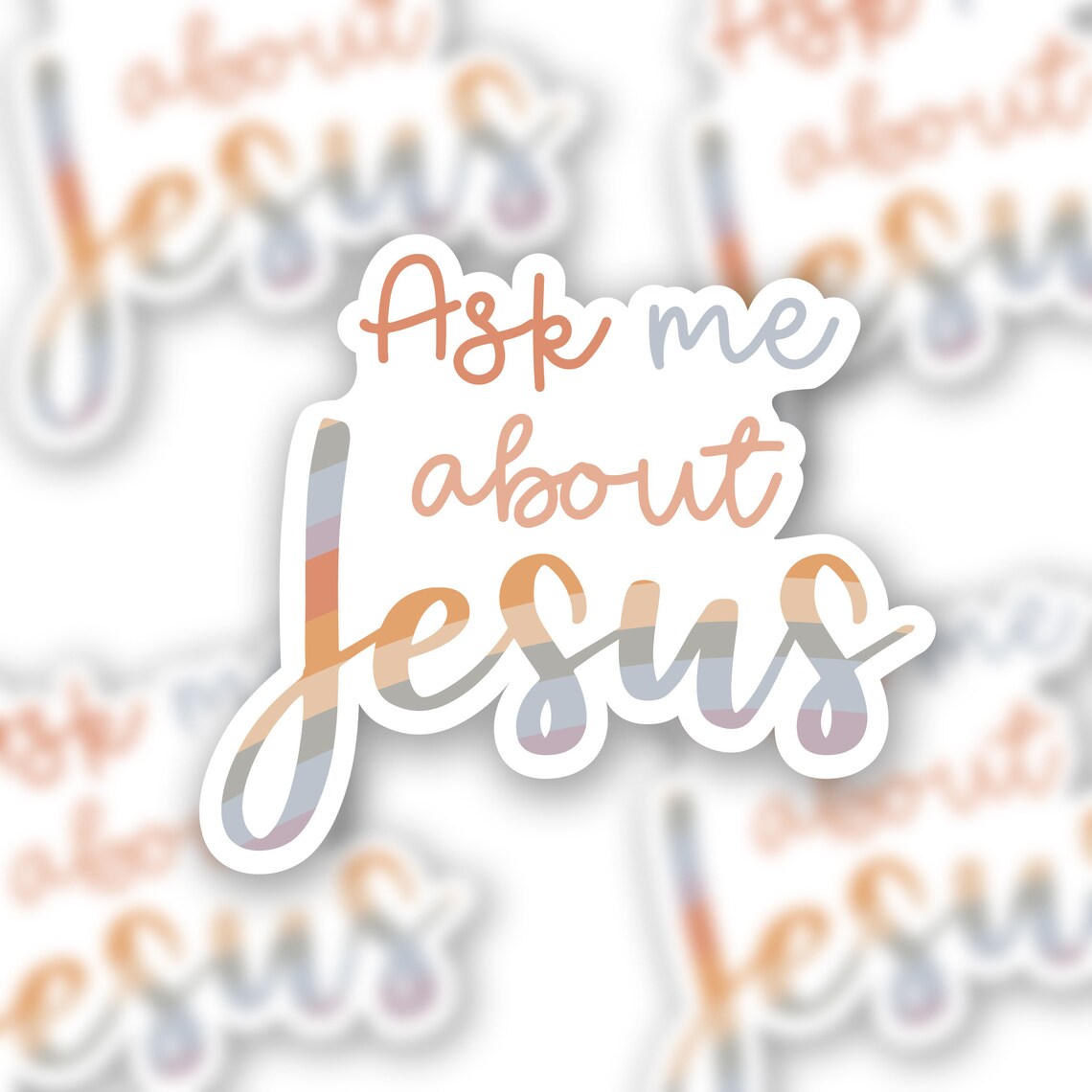Ask Me About Jesus Christian Sticker Bible Sticker Jesus - Etsy
