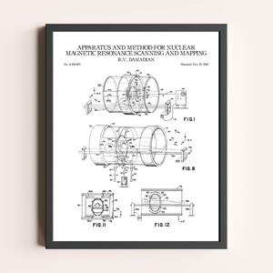 MRI Machine Patent Print | Medical Technician Wall Art | Medical Print ...