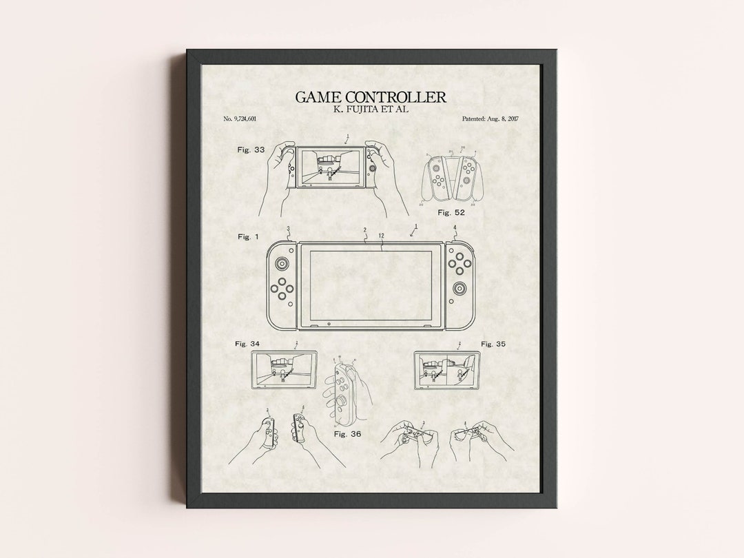 Nintendo Switch Console Patent Print | Video Game Patent Print ...