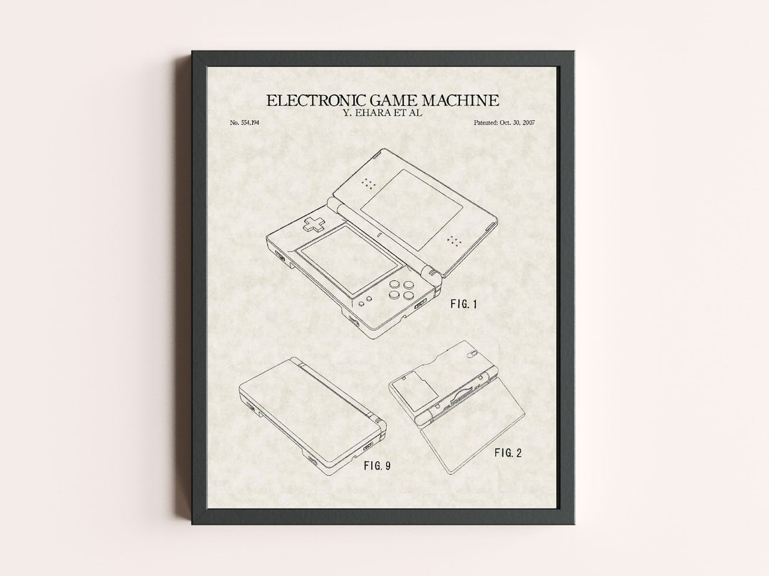 Game Boy DS Patent Print | Retro Gaming Patent Art Print | Nintendo ...