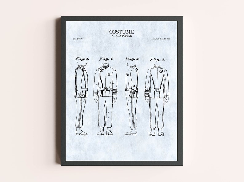 Sci-fi Intergalactic Starfleet Uniforms Patent Print Sci-fi - Etsy