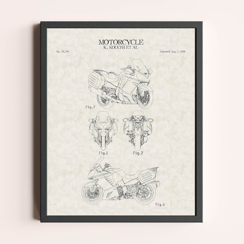 Motorcycle Print - Etsy