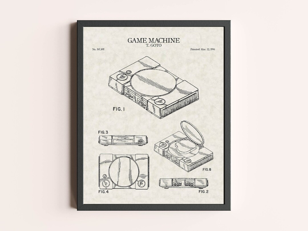 Sony Playstation Console Patent Print | Video Game Console Patent Print ...