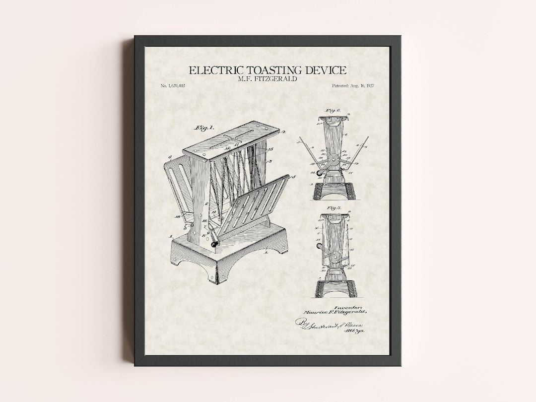 Electric Toaster Patent Print | Vintage Wall Art | Patent Art | Home ...