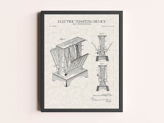 Electric Toaster Patent Print Vintage Wall Art Patent Art - Etsy