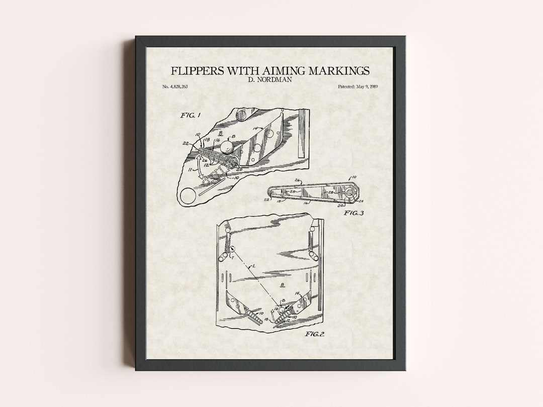 Pinball Machine Flippers Print | Pinball Arcade Print | Vintage Arcade ...