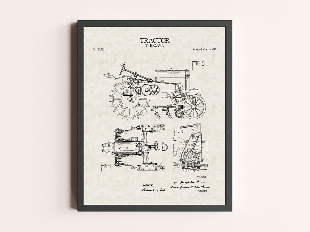 Tractor Farming 1937 Print | Farming Art Print | Agriculture Art Print ...