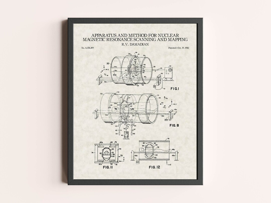 MRI Machine Patent Print | Medical Technician Wall Art | Medical Print ...