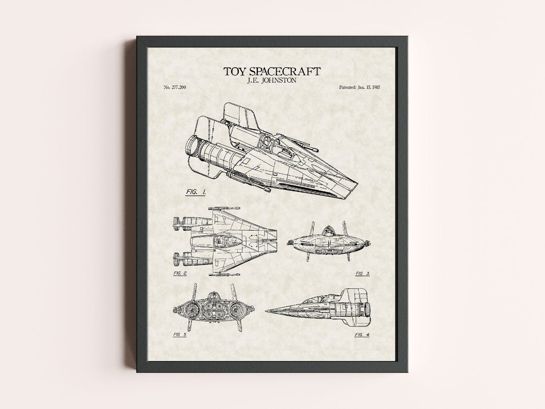 Star Wars A-wing Interceptor Starfighter Patent Print | Movie Print ...