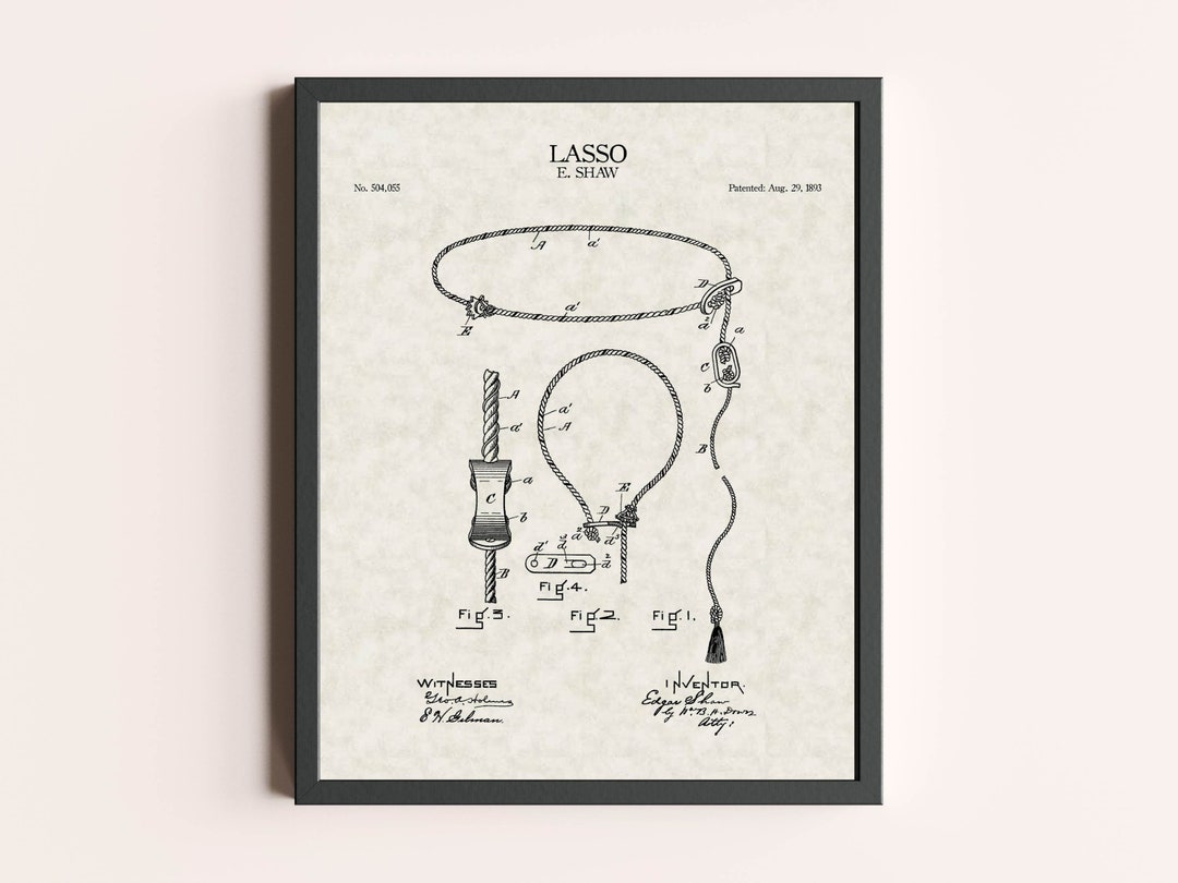 Cowboy Lasso Patent Print | Rodeo Art Print | Cowboy Art Print ...