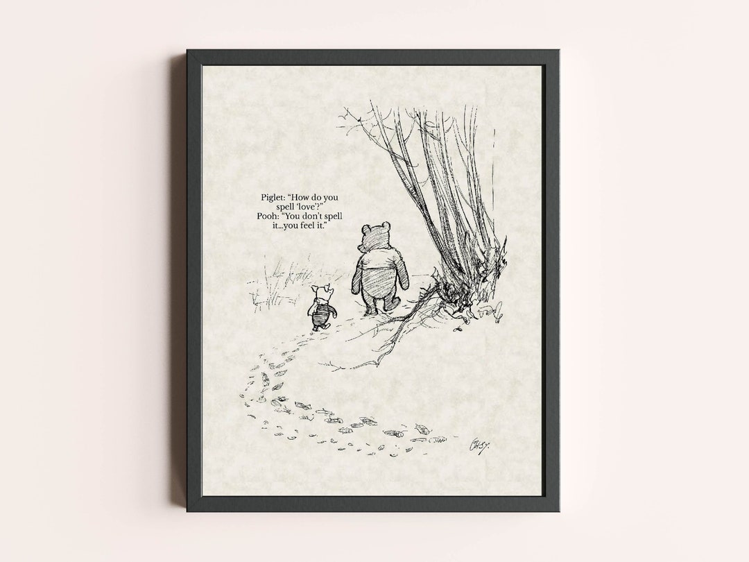 How Do You Spell ‘love’?... Winnie the Pooh Quote Print | Children Baby ...