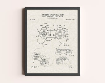 Game Controller Patent Print - Etsy