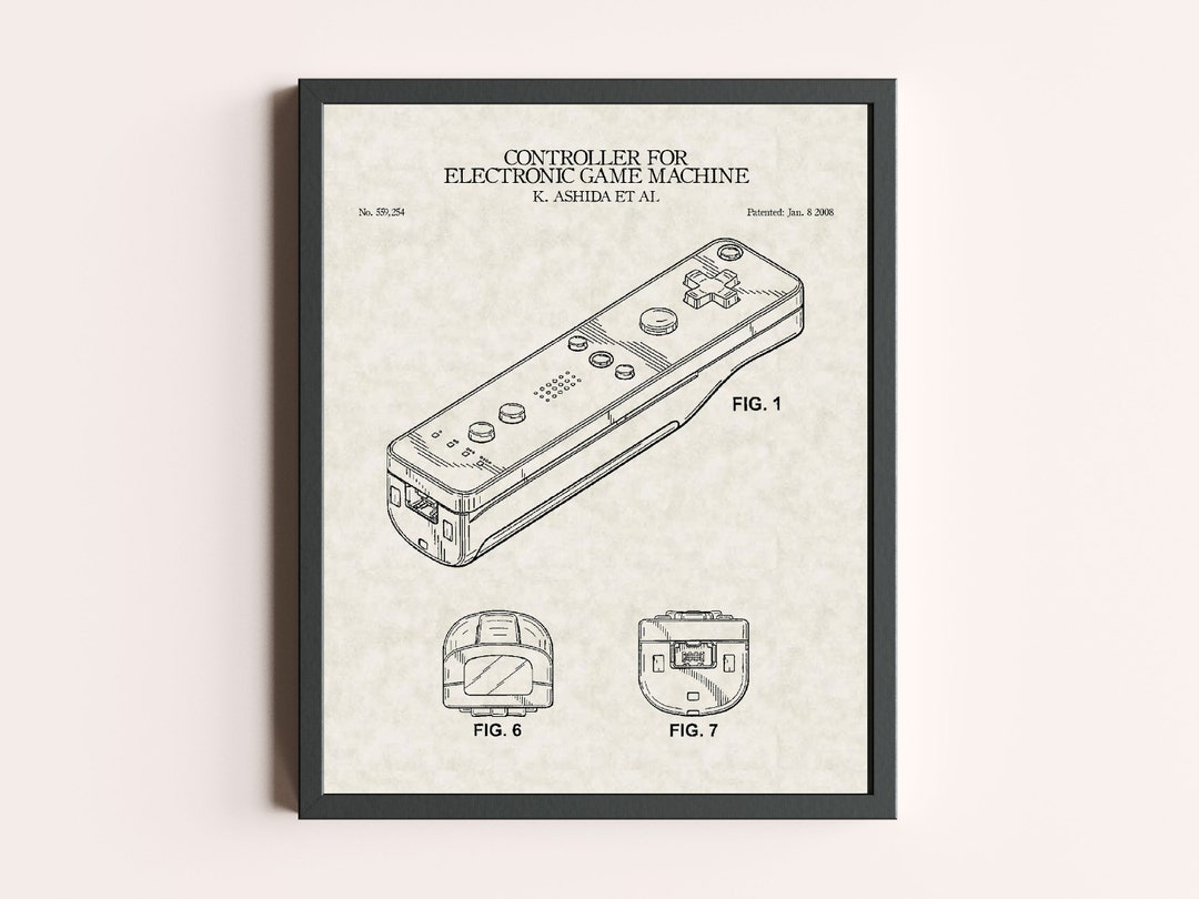 Nintendo Wii Controller Patent Print | Retro Gaming Patent Art Print ...