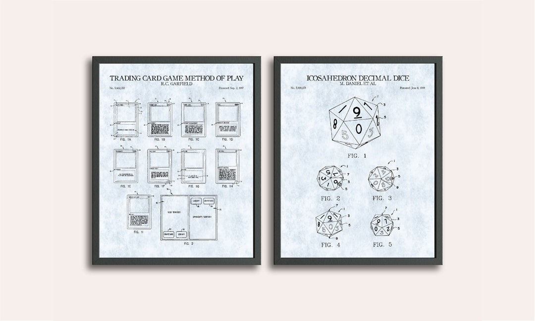 Magic the Gathering Set of 2 Patent Print | MGT Print | Tabletop Card ...