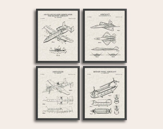 Military Decor Northrop F23 Fighter Stealth Aircraft Patent Plane Art ...