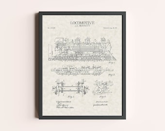 Patent Print of a Train Railway Crossing, Patent Art Print, Patent ...