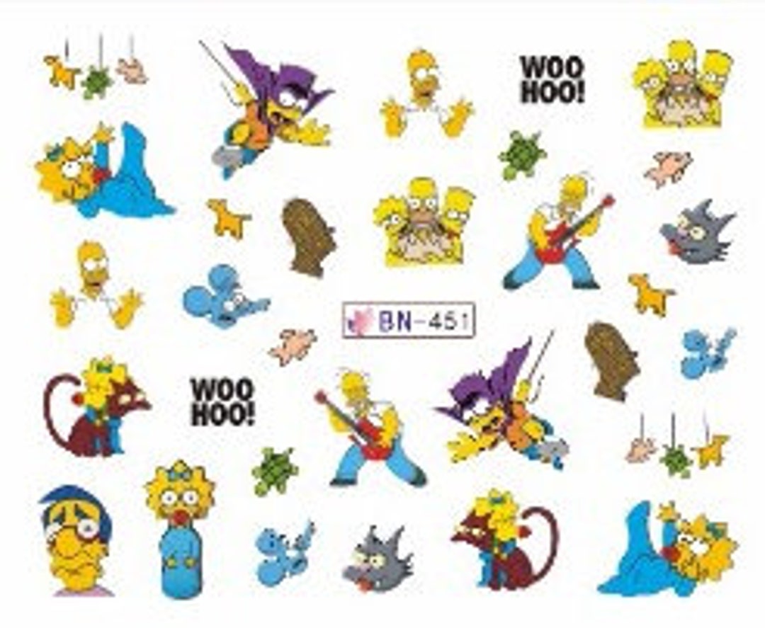 BN-451 Water Transfer Watermark Pretty Designs Art Decal Sticker ...