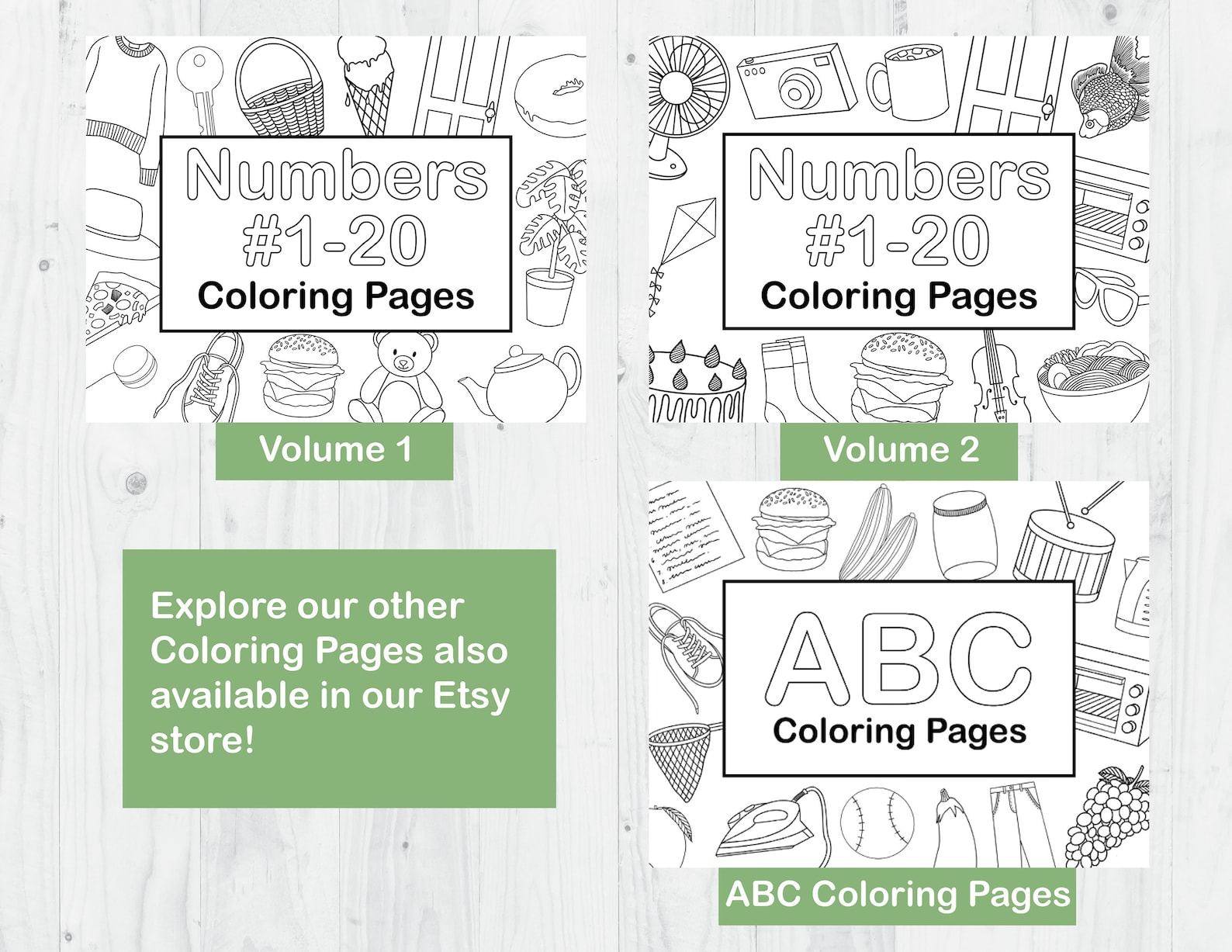 Numbers 123 coloring pages 2 Kid's 123 coloring | Etsy