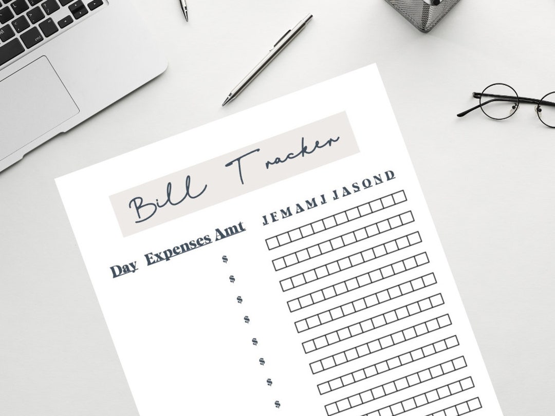 Budget Planning Bill Tracker Digital Download and PDF Printable for ...