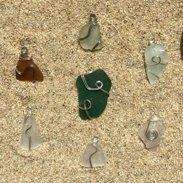 Wire Wrap Sea Glass - Etsy