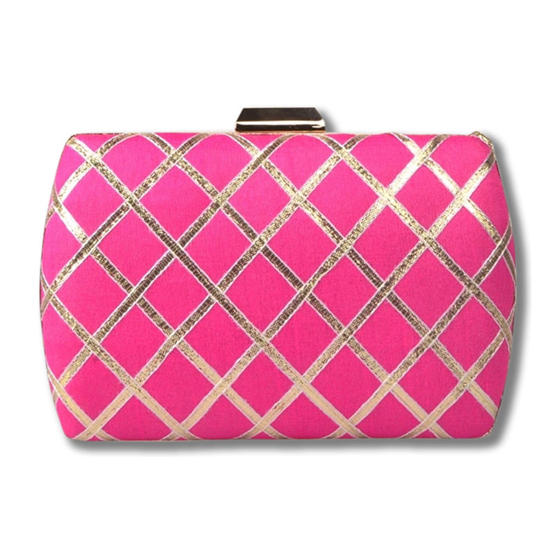 Handcrafted Pink Clutch Bag - Etsy
