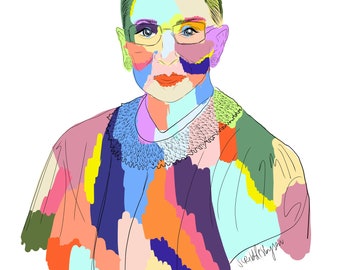Ruth Bader Ginsburg Fine Art Collage Print - Etsy