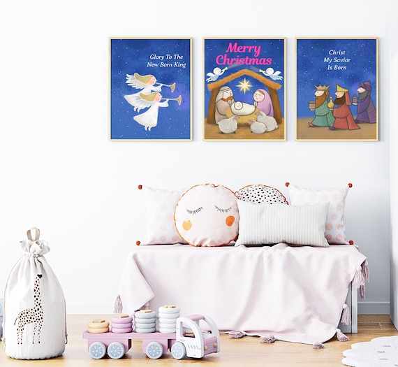 Christmas Nativity Printable Set of 3 Piece.nativity Wall Art - Etsy
