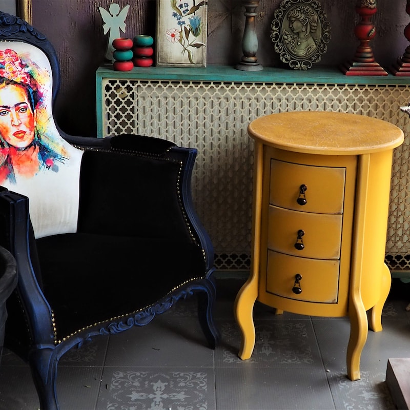 Yellow Bedside Table - Etsy