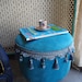 Turkish Turquoise Velvet Fabric Decorative Pouffe and 2 FREE - Etsy